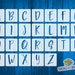 Alphabet Stencils Font N.18 - Uppercase. Individual Letters A to Z ...