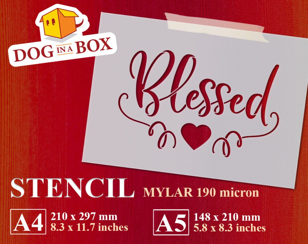 Blessed Stencil, Home Stencil, Home Decor Stencil, Stencil for Wall ...