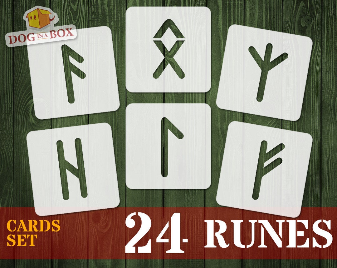 Runes Stencils: Set of 24 Reusable Celtic Stencils for Painting on ...
