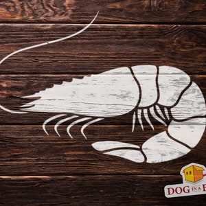 Shrimp Stencil N.1 - Reusable Sea Life Stencil, Prawn Stencil, Sea ...