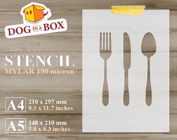 Cafe Stencil Tempalte Scrapbooking Stencil Restaurant Stencil DIY Decor ...