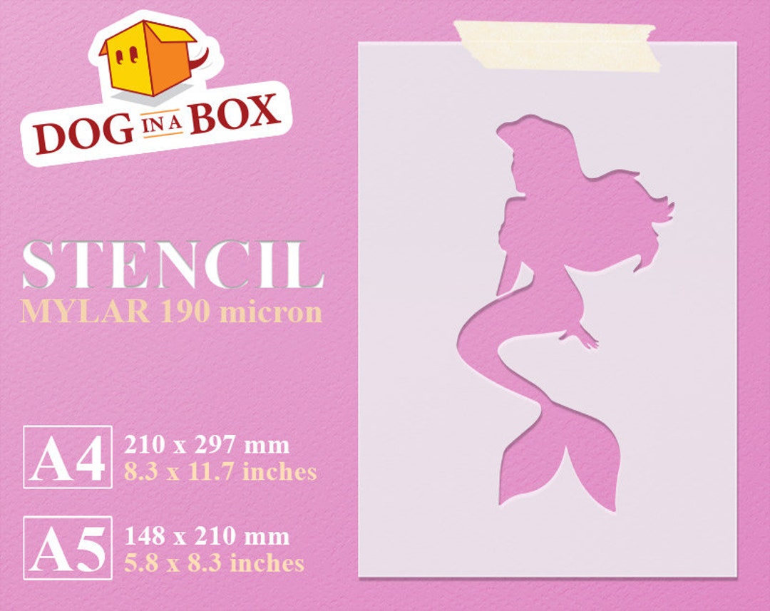 Mermaid Stencil N.1: Reusable Stencil for Nursery Decor, Painting on ...