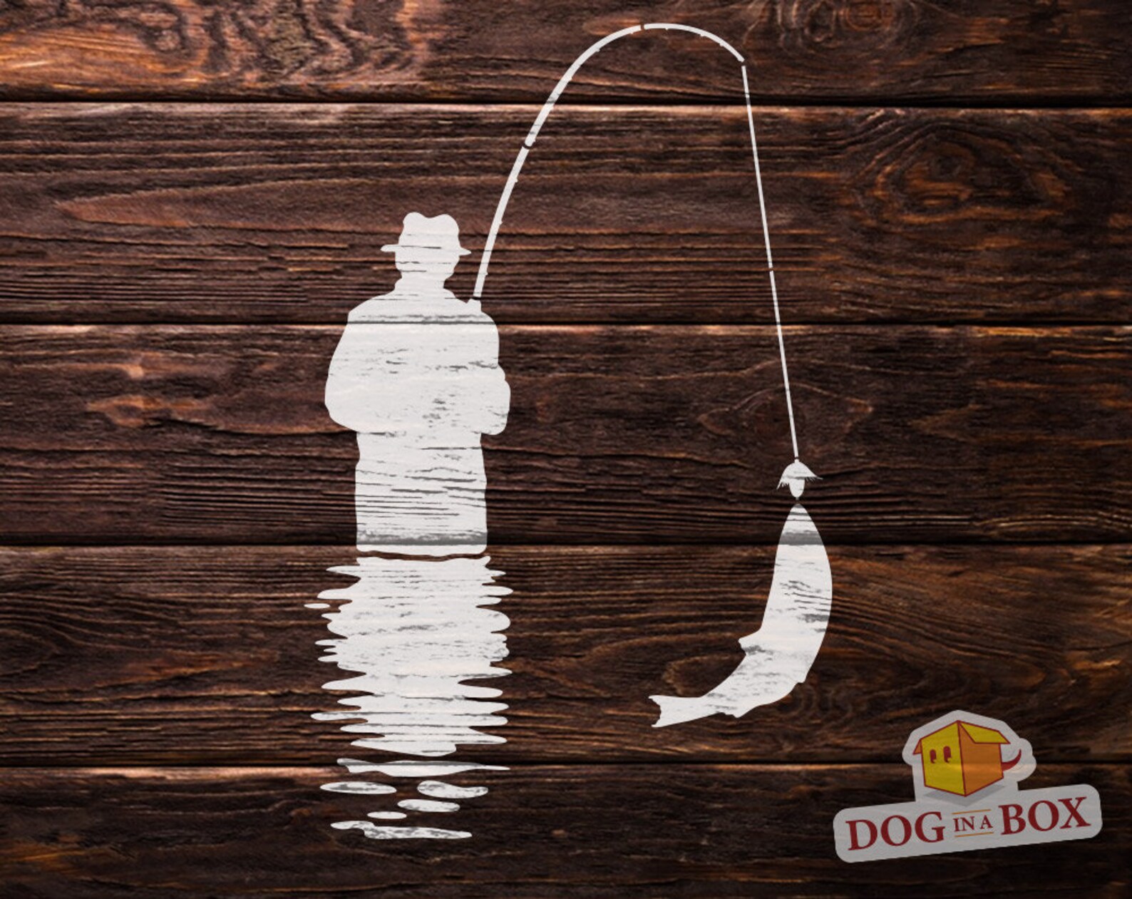Fisherman Stencil N.3: Reusable DIY Painting Template, 190 Micron Mylar ...