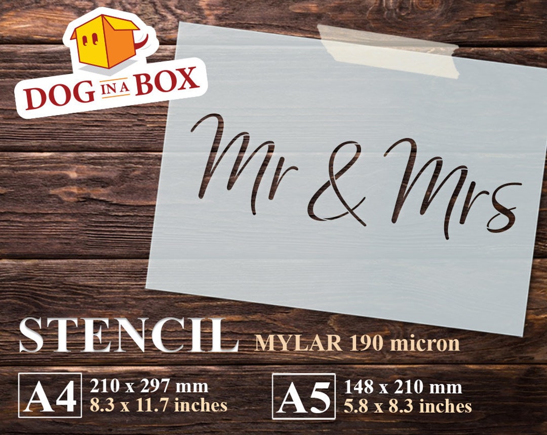 Mr & Mrs Stencil, Wedding Stencil, Mr Mrs Stencil, Stencil for Wall ...