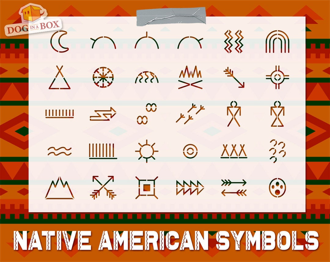 Native American Symbol Stencils - Single Sheet. Native American ...