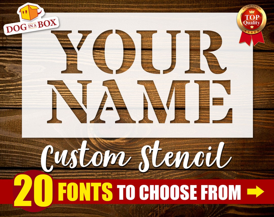 Your Name Custom Stencil - Reusable Custom Words Stencil, Create Your ...