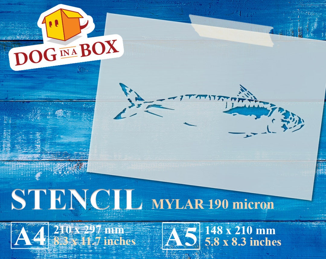 Fish Stencil N.6, Fishing Stencil, Sea Stencil, Nature, Stencil for ...