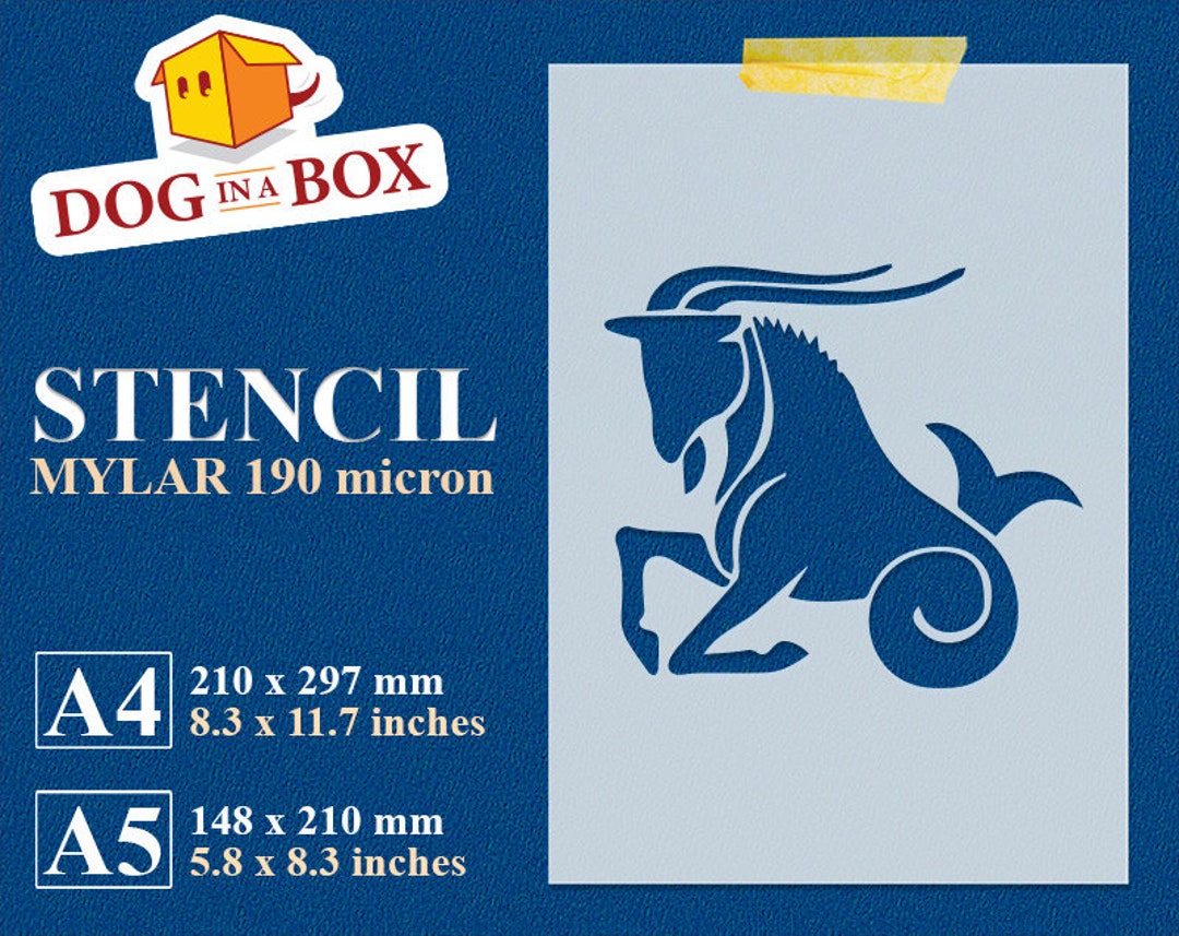 Capricorn Stencil, Zodiac Stencil, Tribal Stencils for Painting ...