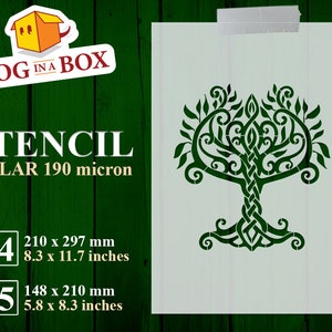 Celtic Tree Stencil N.2, Tree Stencil, Norse Stencil, Tree of Life ...