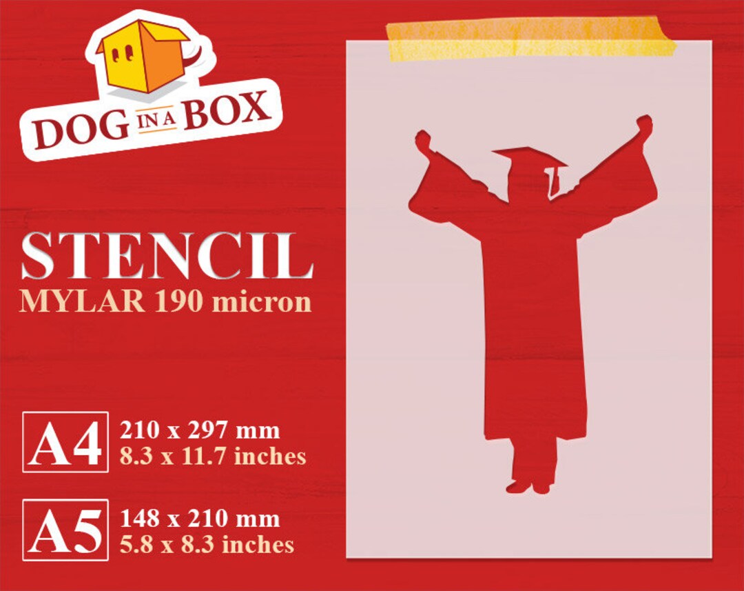 Graduation Stencil N.1 Reusable Graduate Stencil, Graduation Day ...