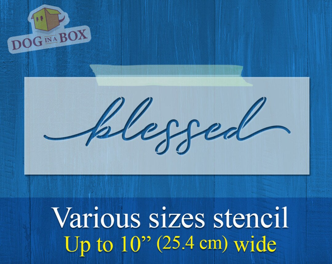 Blessed Stencil: Reusable Stencil for Wood Signs, Walls, Fabrics - Etsy