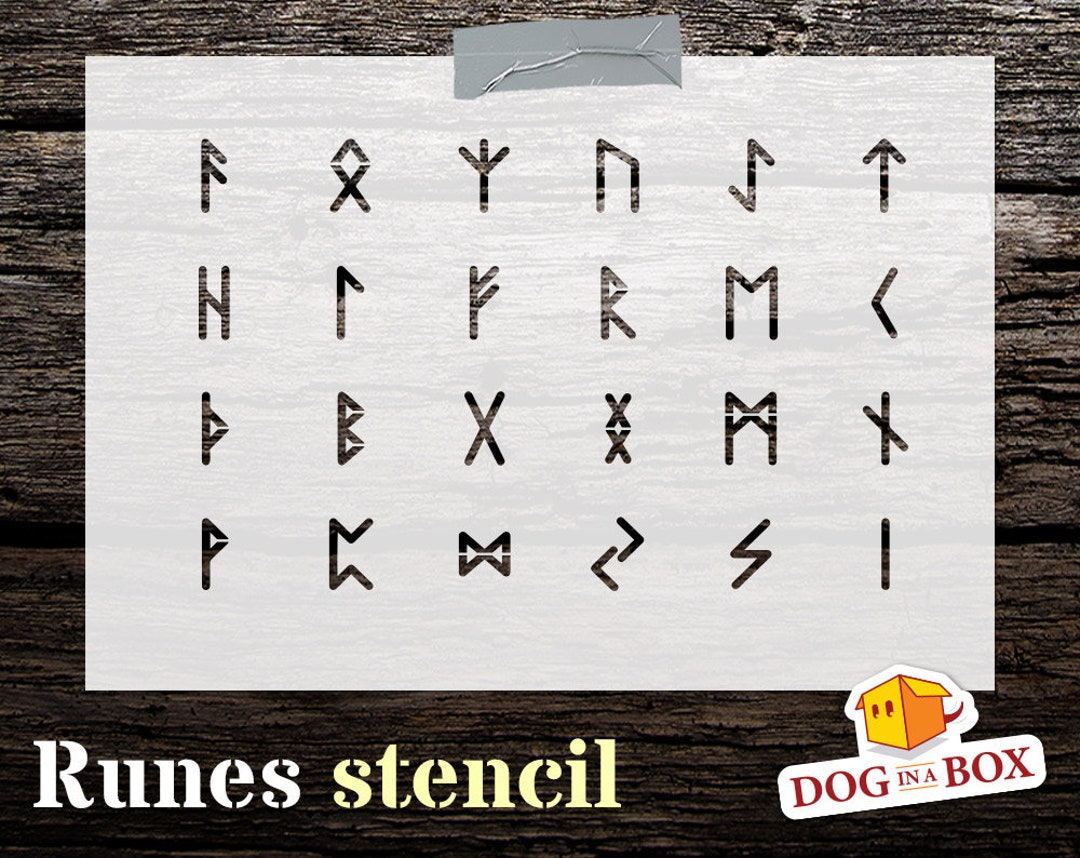 Runes Alphabet Stencil N.1: Reusable Celtic Stencil for Painting on ...