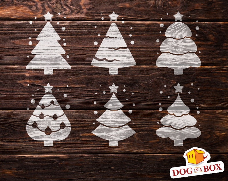 Christmas Trees Stencil Set Christmas Decor for Windows - Etsy