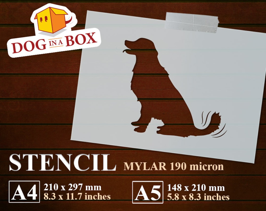 Dog Stencil N.13 - Reusable Stencil, Puppy Dog, Stencil for Painting on ...