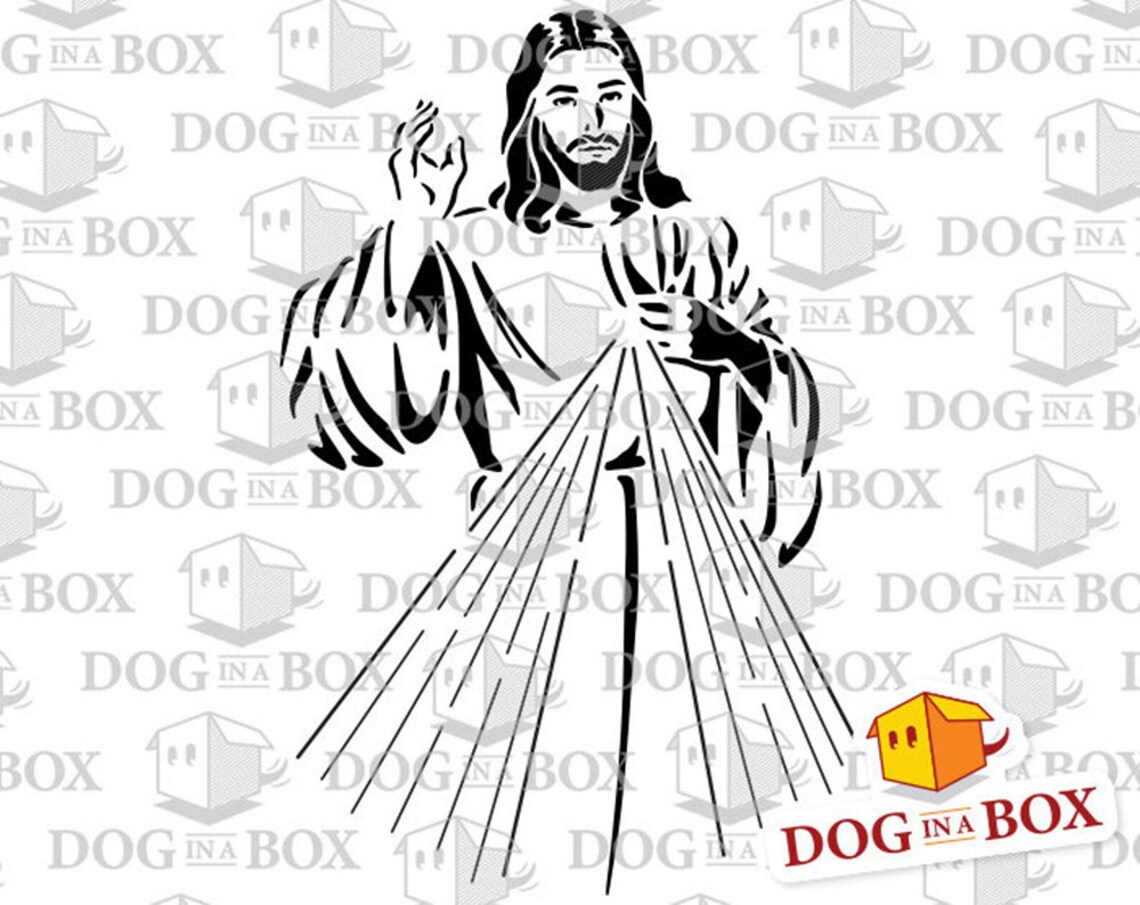 Jesus Stencil N.8: Reusable Divine Mercy Stencil, Christian Stencil for ...