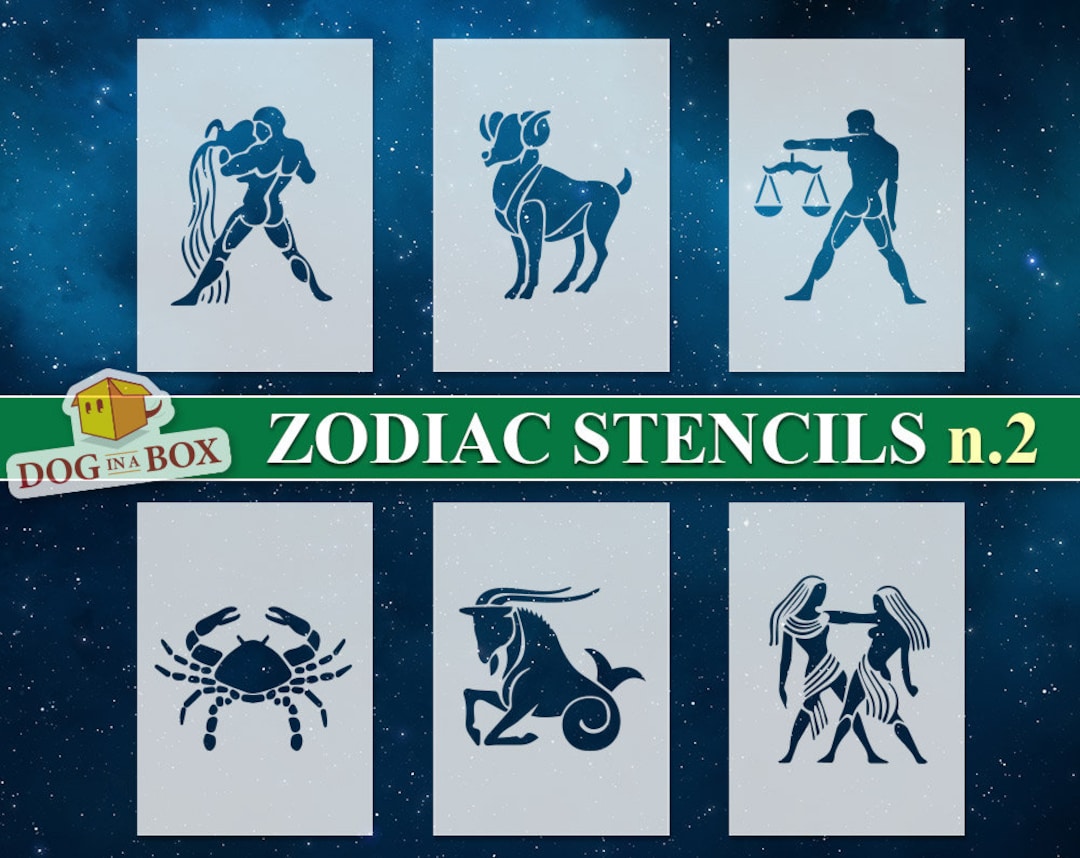 Zodiac Sign Stencils N.2: Reusable Horoscope Stencils for DIY Decor - Etsy