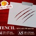 Scratches Stencil N.2, Ripped Stencil, Wild Stencil, Claws Stencil ...