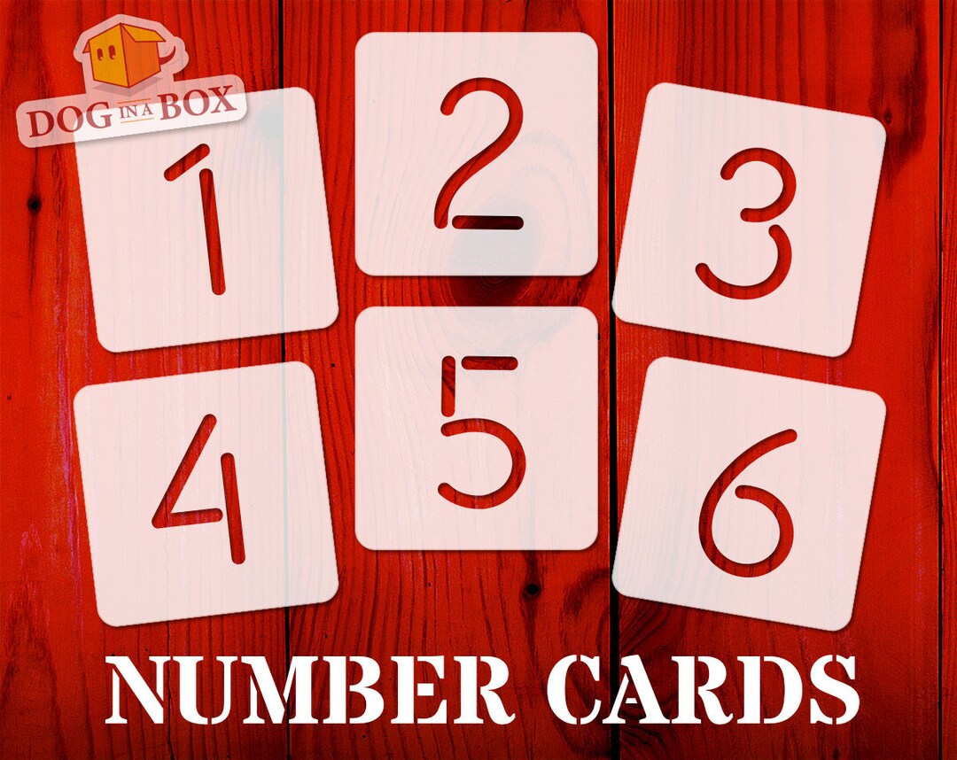 Set of 10 Individual Numbers Stencils N.1, Single Numbers Stencils ...