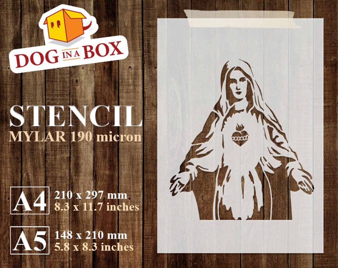 Virgin Mary Stencil N.1: Reusable Mylar for Wood Signs - Etsy