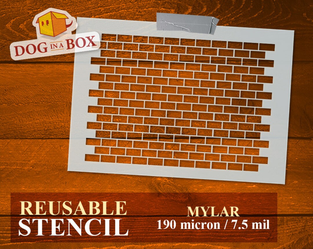 Brick Wall Stencil N.6: Reusable Bricks Stencil for Modeling, Wall ...