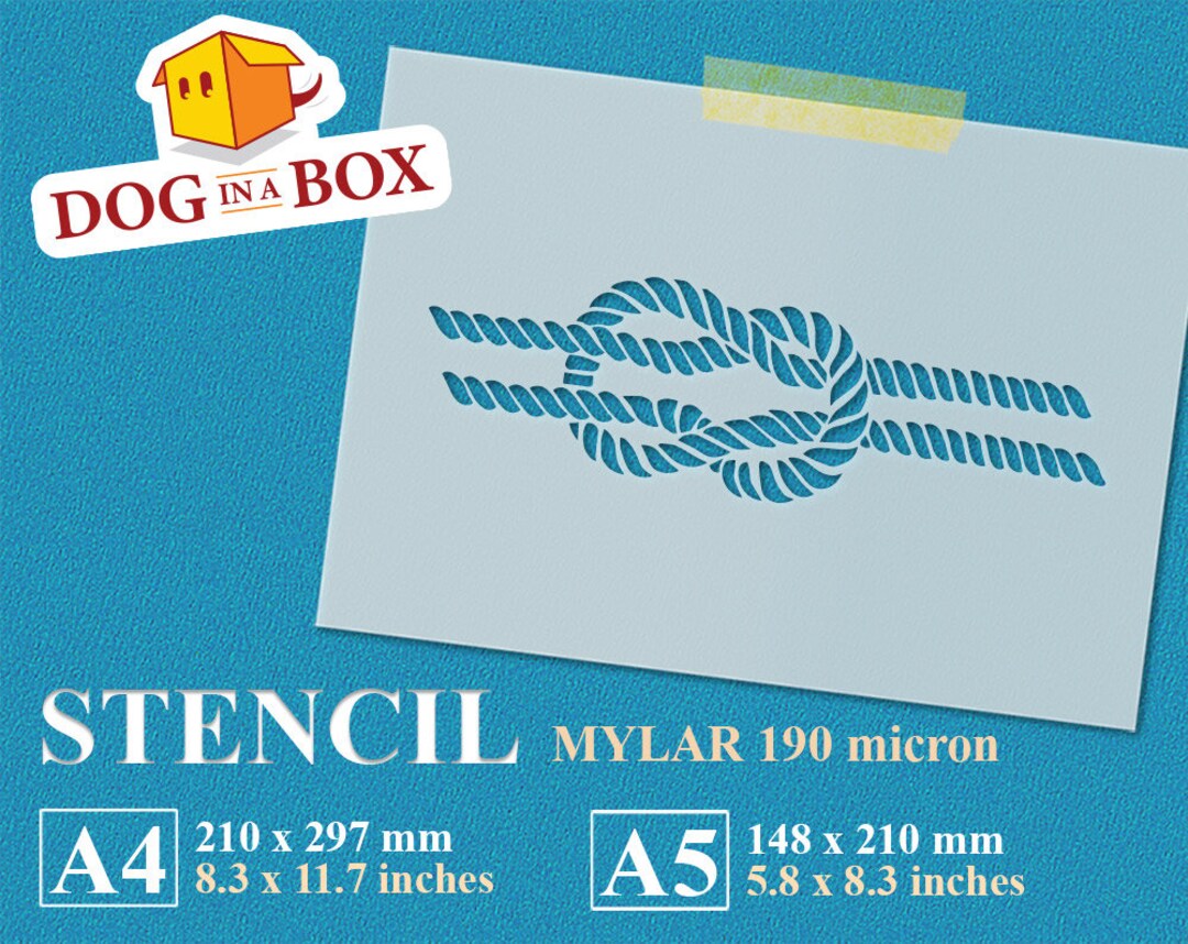 Rope Knot Stencil: Nautical DIY Decor, Reusable Mylar - Etsy