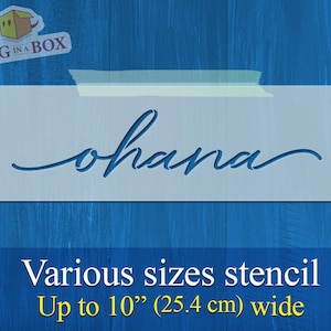 Ohana Stencil: Reusable Mylar for Wood Signs & Walls - Etsy