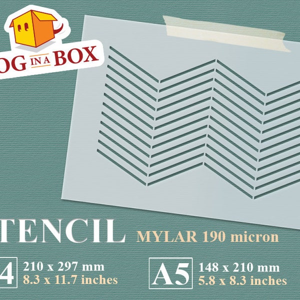 Zig Zag Stencil - Etsy