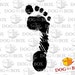 Footprint Stencil N.1 Right Foot Reusable Footprint Stencil for ...