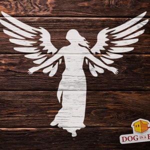 Angel Stencil N.2 - Reusable Christian Stencil. Angel With Wings Wide ...