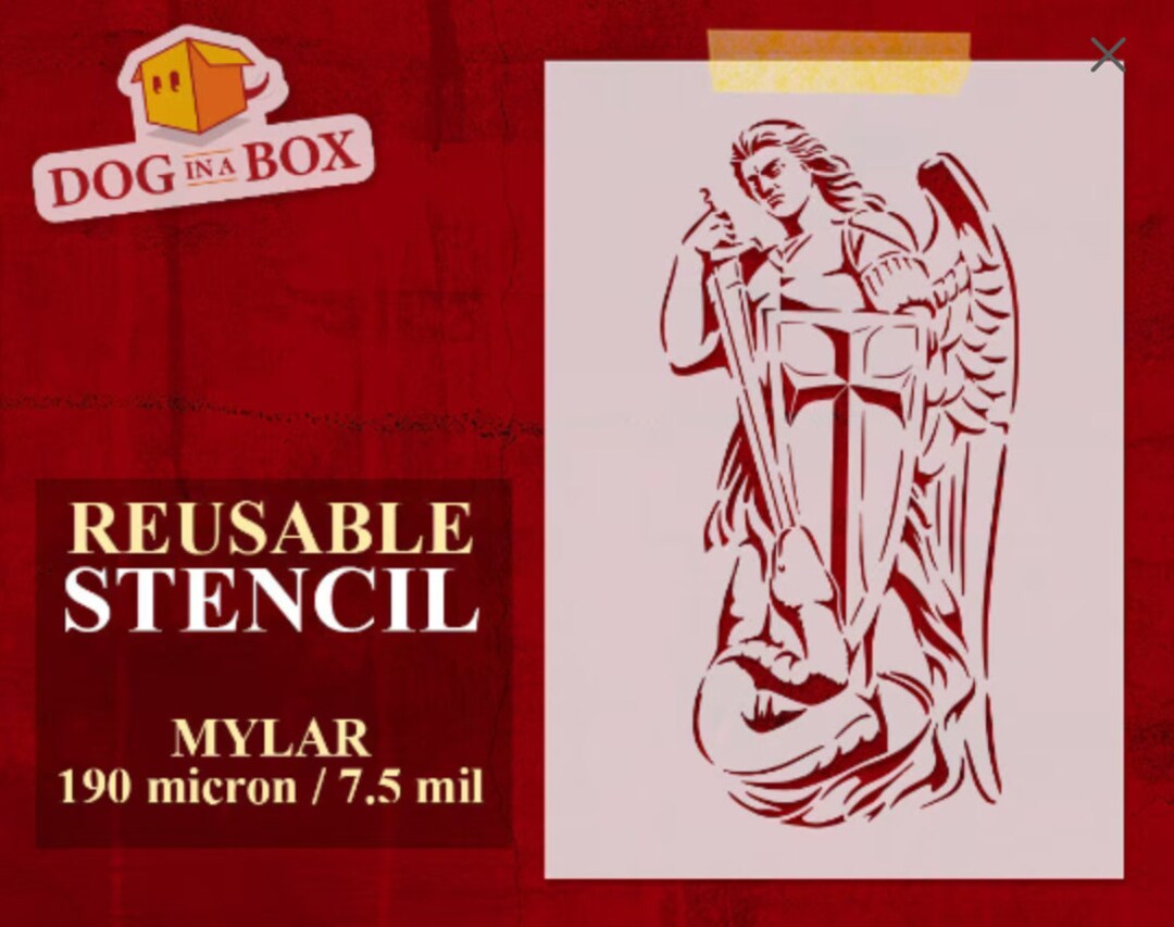 Saint Michael Stencil: Reusable Archangel Stencil for Painting on Wall ...