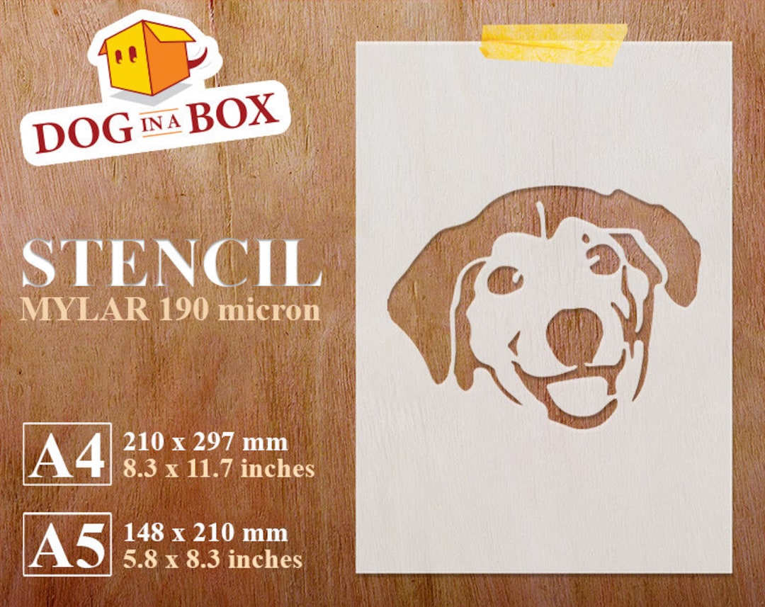 Dog Stencil N.3 - Reusable Stencil, Puppy Dog, Stencil for Painting on ...
