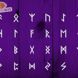 Runes Stencils Cards Set N.2 - 24 Individual Runes, Rune Stencil, Runes ...