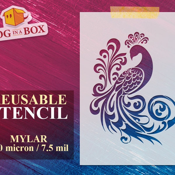 Peacock Stencil - Etsy