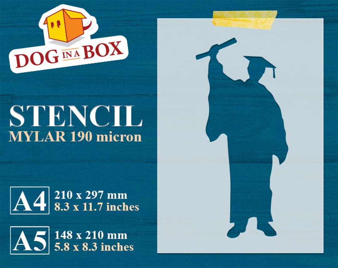 Graduation Stencil N.2 - Reusable Graduate Stencil, Graduation Day ...