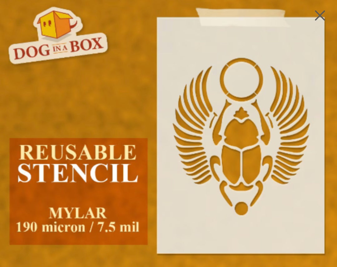 Egyptian Scarab Stencil N.2: Reusable Hieroglyph Stencil for Painting ...