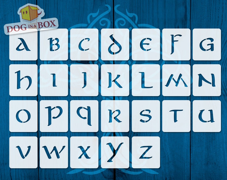 Gaelic Celtic Alphabet Stencils N.2 Set of 26 Letters - Etsy