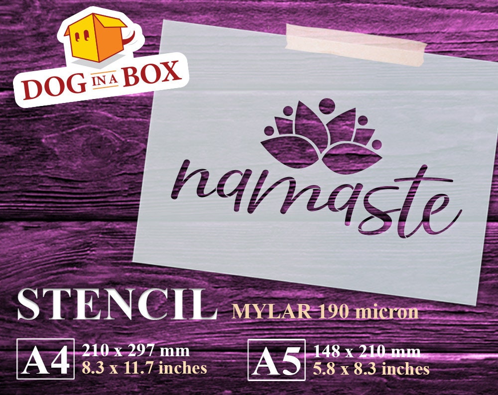 Namaste Stencil N.1 Namasté Stencil Namaskar Stencil Yoga - Etsy