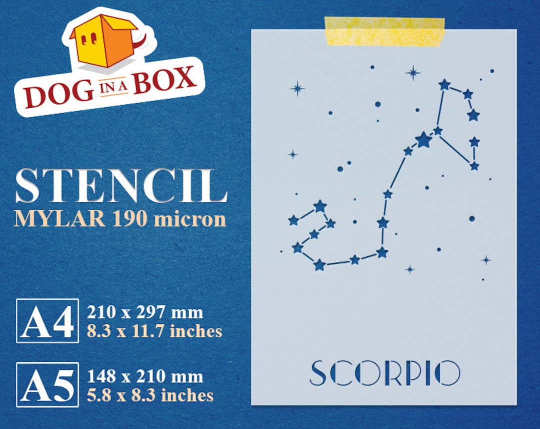 Scorpio Constellation Stencil, Stars Stencil, Wall Decor Stencil ...