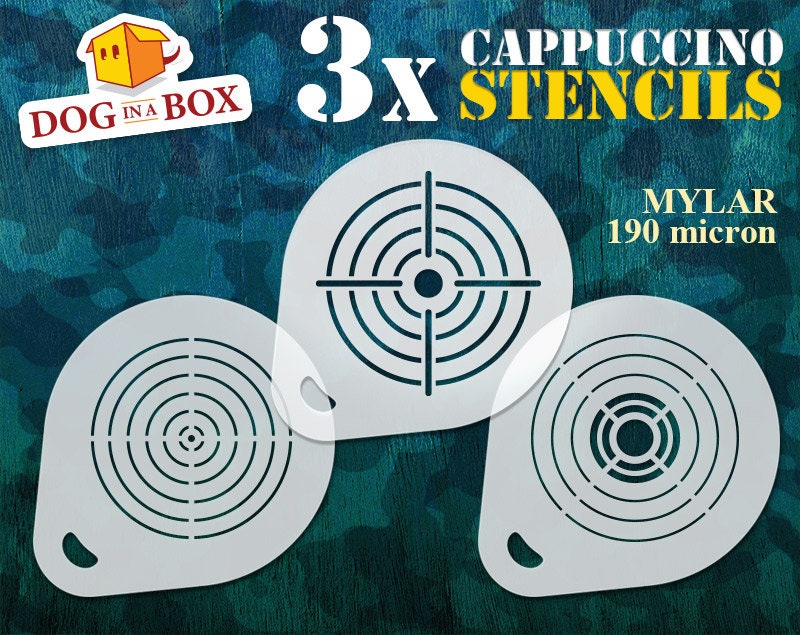 Target stencils Set of 3 coffee stencils Shooting range | Etsy