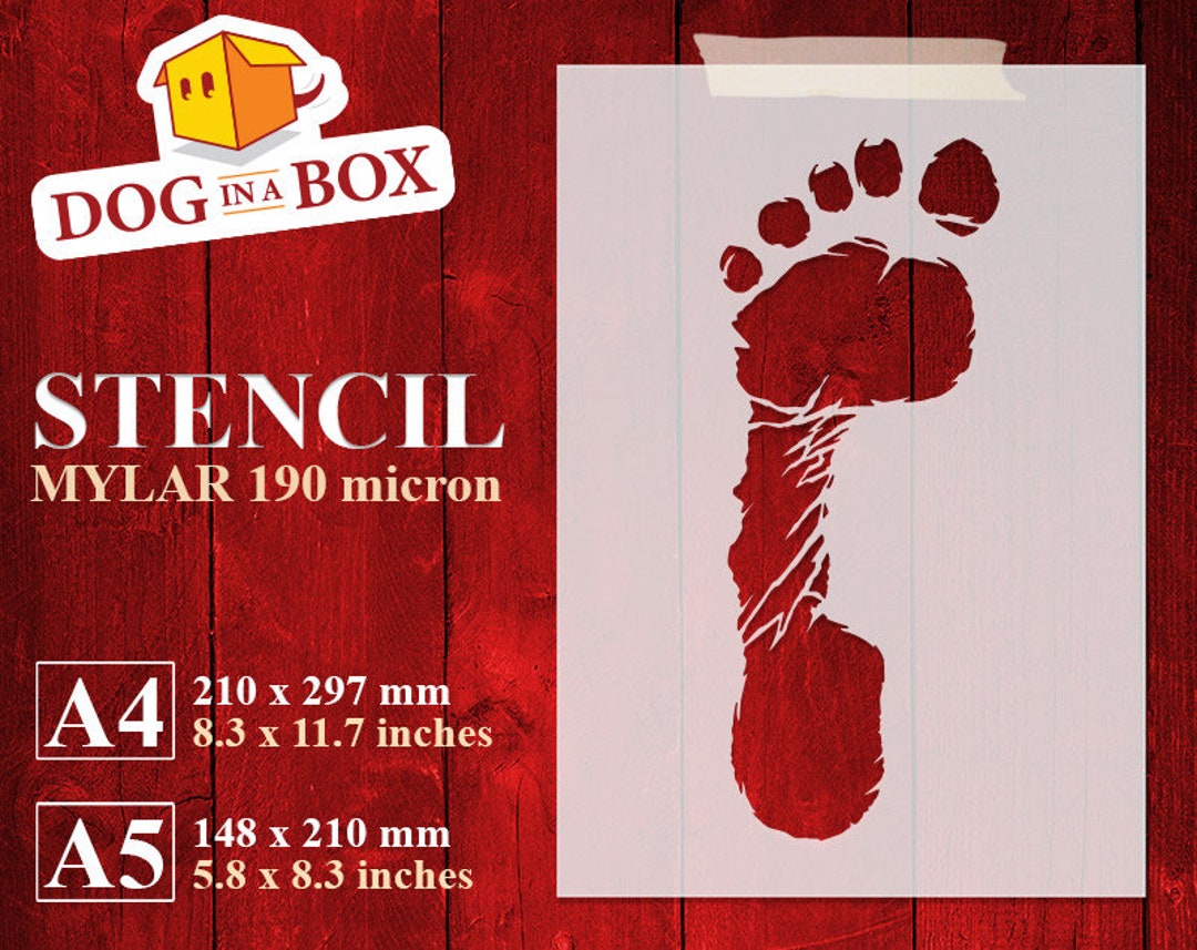 Footprint Stencil N.1 - Left Foot - Reusable Footprint Stencil for ...