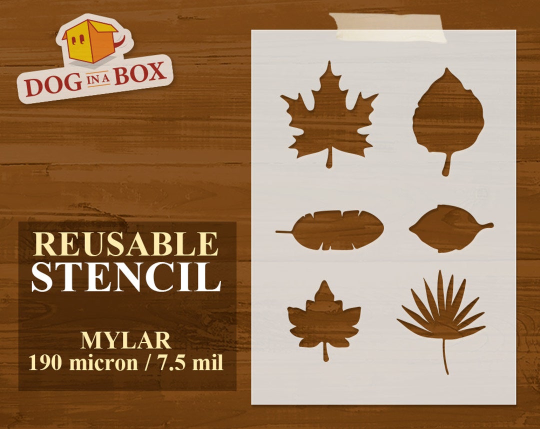Leaves Stencil Set N.2 - Reusable Stencil With Six Different Leaves ...