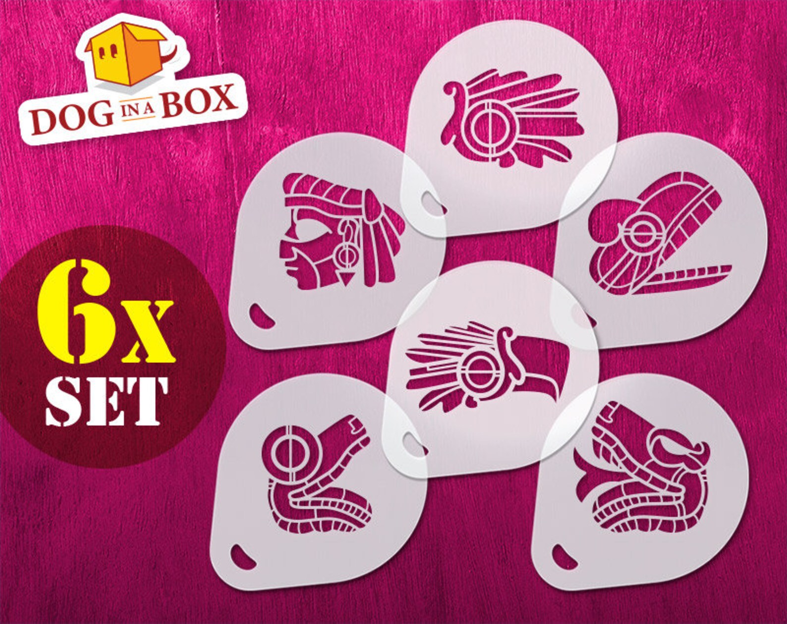 Aztec Symbols Cookie Stencil Set N.1 - Set of 6 Aztec Stencil, Nahuatl ...