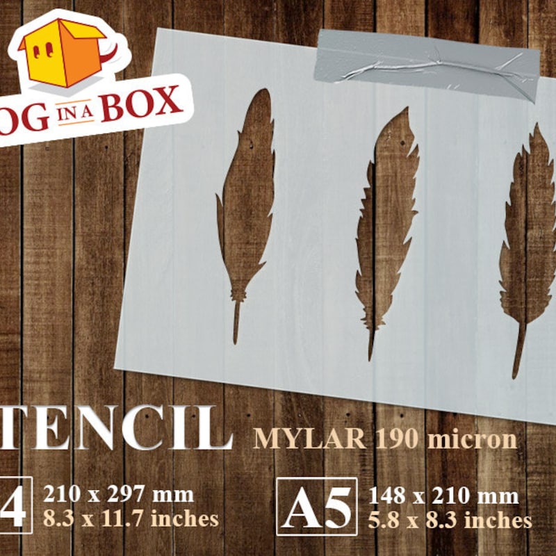 Feather Stencils - Etsy