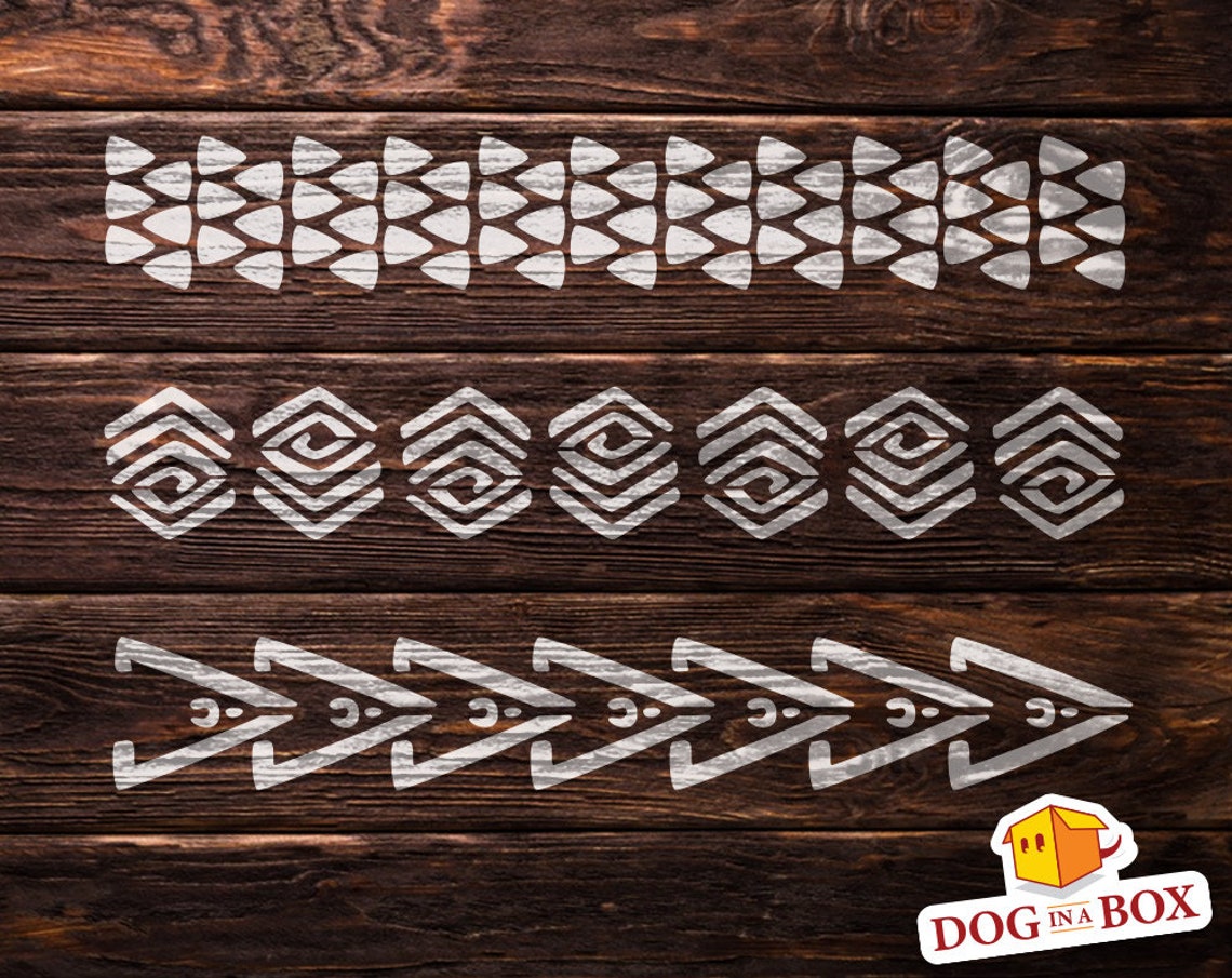 Polynesian Tribal Pattern Stencil N.1: Mylar Craft Stencil - Etsy