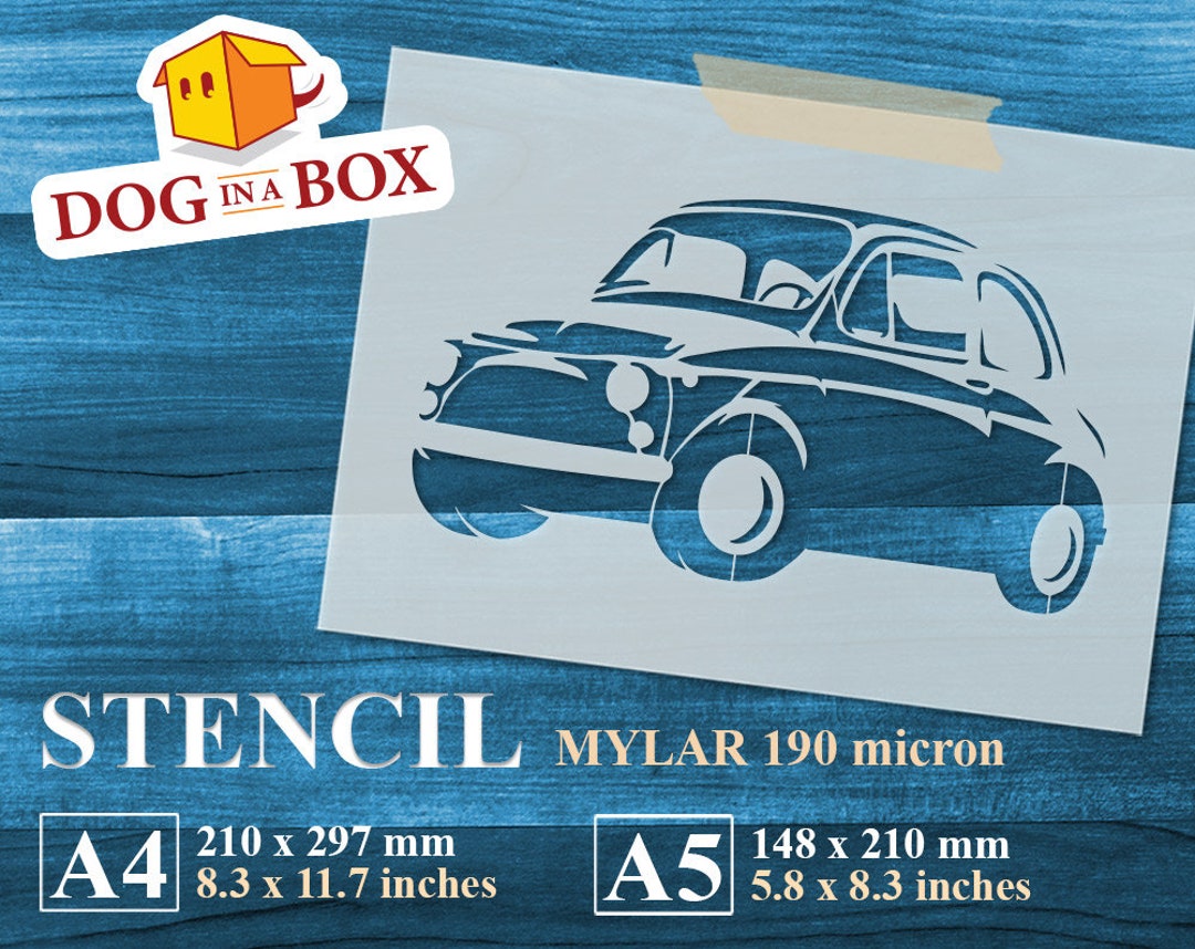 Vintage Car Stencil N.3: Italian Design, Reusable Stencil for Painting ...