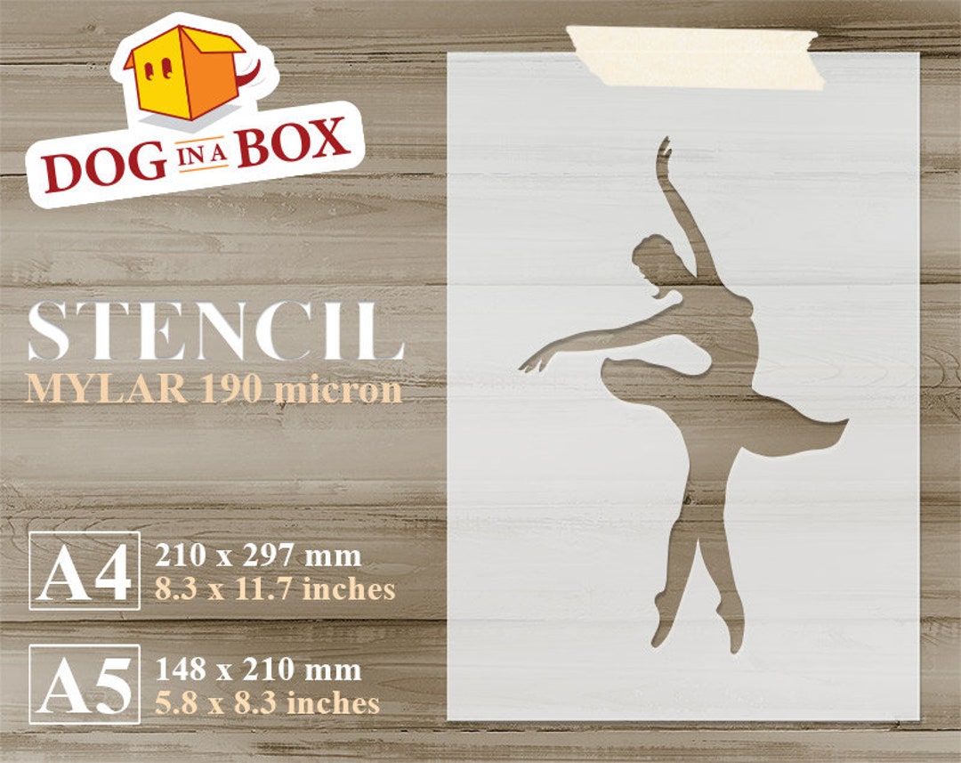 Ballerina Stencil N.1: Reusable Ballet Dancer Stencil, for Painting on ...