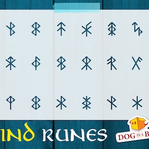 Bind Runes Stencil N.1 - Runic Stencil for Wood Signs and Stones. Bind ...