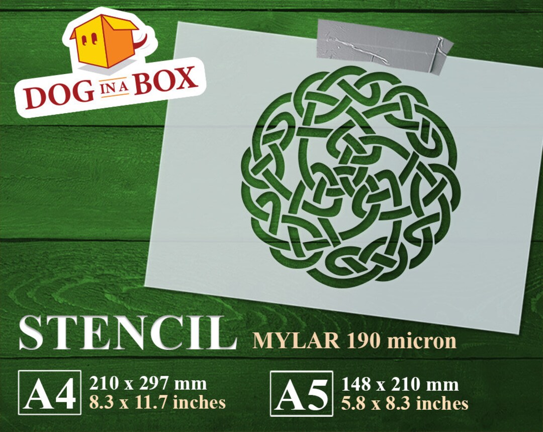 Celtic Knot Stencil N.2 - Wiccan and Norse Stencil, Resusable Celtic ...