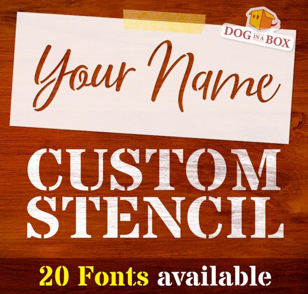 Custom Word Stencil: Reusable Stencil With Your Name or Any Word for ...