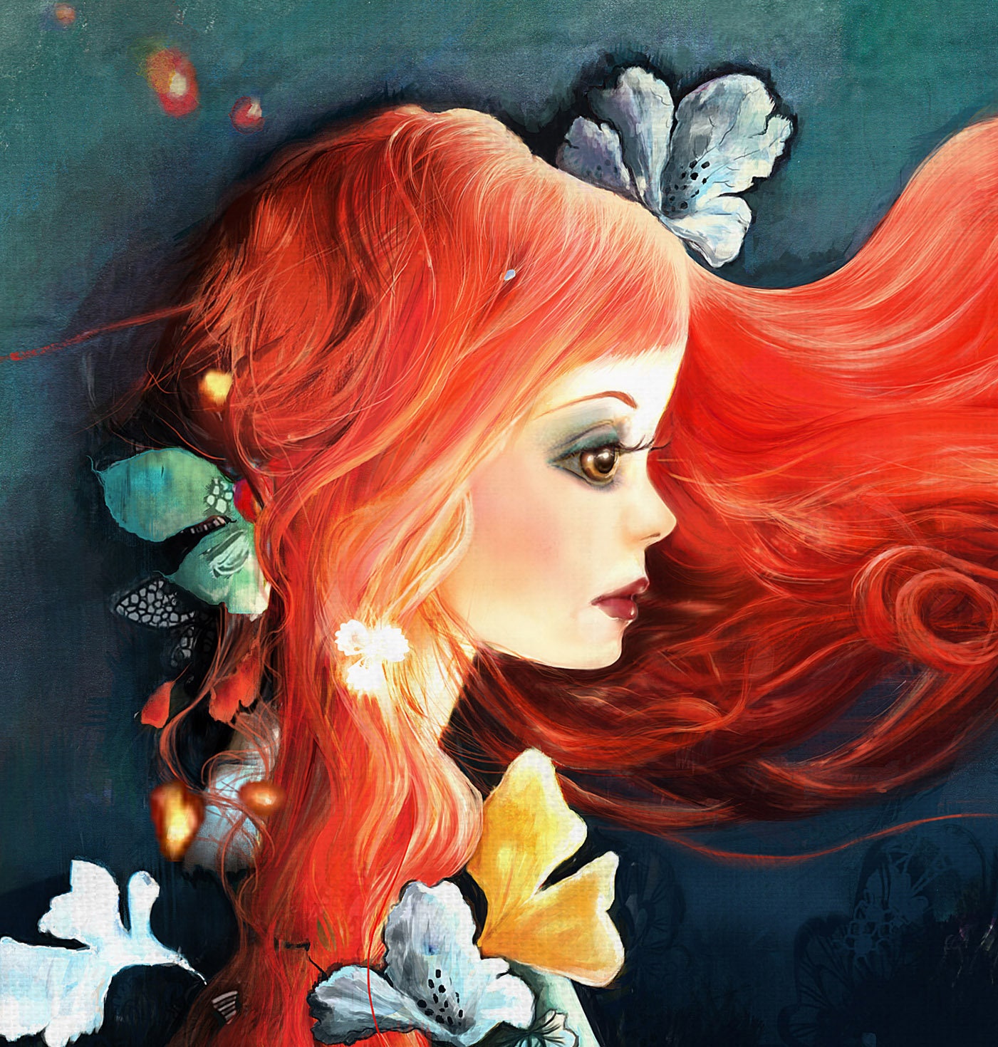 Red haired goddess Caia Caecilia Large fine art giclee print. - Etsy 日本